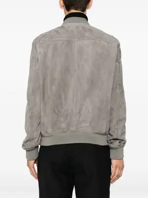 TOM FORD Suede Leather Bomber Jacket - Multicolor