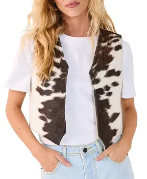 Nasty Gal Cow Hide Leather Waistcoat