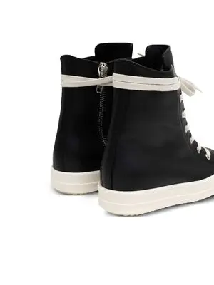 Rick Owens High Top Leather Sneakers - Multicolor