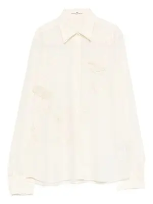 ERMANO SCERVINO Ermanno Scervino Embroidered Silk Shirt - Multicolor