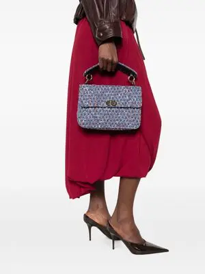 Valentino Garavani Rockstud Spike Tweed Shoulder Bag