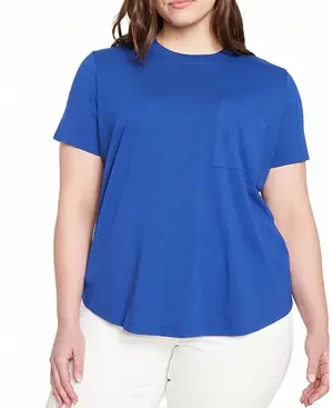 Universal Standard Garcon Tee With Pocket - Lapis