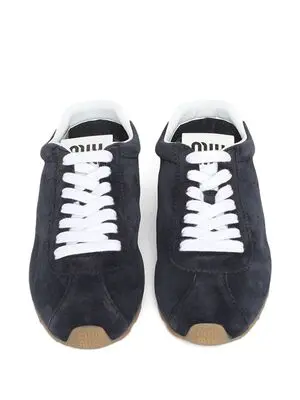 Miu Miu Suede Lace-up Sneakers