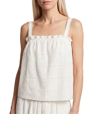 CARTOLINA Leah Eyelet Tank - Soft White