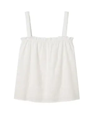 CARTOLINA Leah Eyelet Tank - Soft White