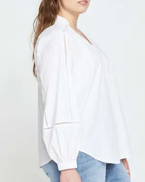 Universal Standard Saint-honore Poplin Blouse - White