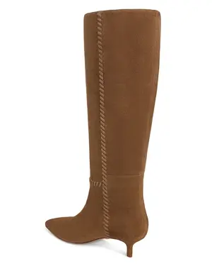 Veronica Beard Lisa 45 Tall Boots - Chestnut Suede