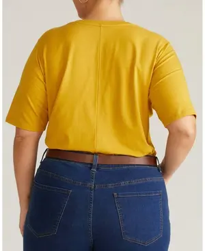 Universal Standard Plus Maia Stovepipe Sleeve V Neck Tee