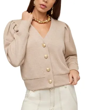 Fifteen Twenty Madeline Pleated Shoulder Cardigan