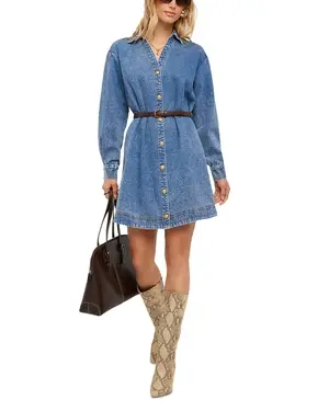 Fifteen Twenty Belted Shirt Dress