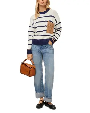 Fifteen Twenty Lucia Patch Pocket Crewneck Sweater