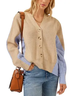 Fifteen Twenty Celine Mixed Media Cardigan