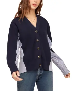 Fifteen Twenty Celine Mixed Media Cardigan