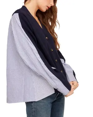 Fifteen Twenty Celine Mixed Media Cardigan