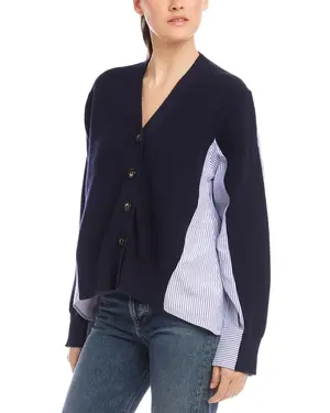 Fifteen Twenty Celine Mixed Media Cardigan
