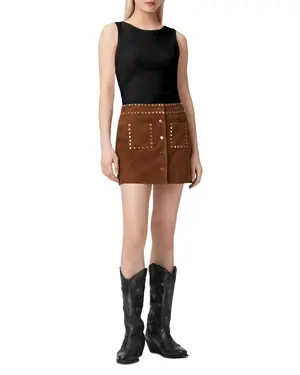 ALLSAINTS Alice Suede Mini Skirt