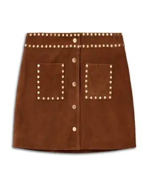 ALLSAINTS Alice Suede Mini Skirt