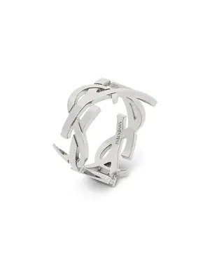 Saint Laurent Cassandre Ring - Oxidized Silver