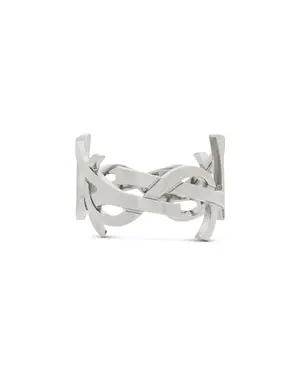 Saint Laurent Cassandre Ring - Oxidized Silver