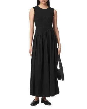 ALLSAINTS Luna Crinkle Dress - Black