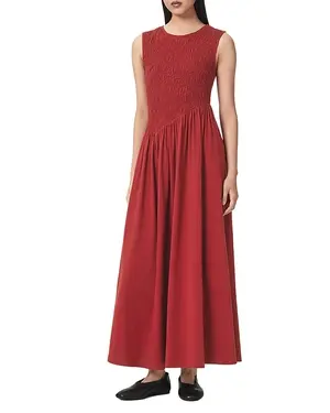 ALLSAINTS Luna Crinkle Dress - Red