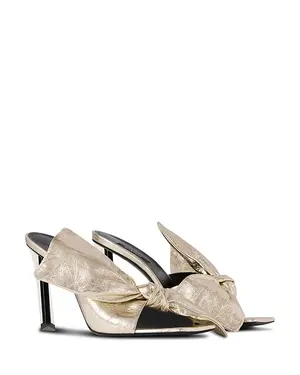 Givenchy Boudoir Bow 95 Mules - Golden