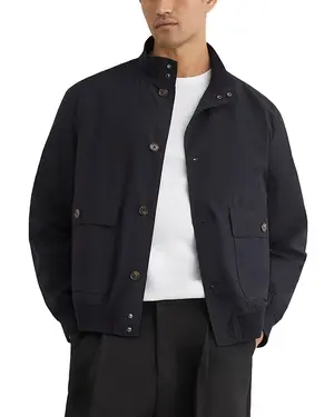 REISS Latent Bomber Jacket - Navy