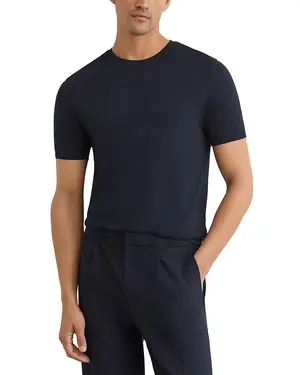 REISS Chad Crewneck Tee - Navy