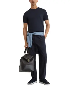 REISS Chad Crewneck Tee - Navy
