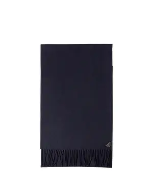 Prada Silk And Cashmere Scarf - Navy