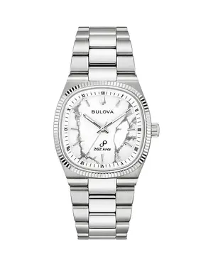 Bulova Super Seville Magnesite Bracelet Watch, 35mm X 35mm - White/silver