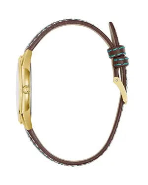 Bulova Stetson Leather Strap Watch, 34.5mm