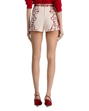Alice + Olivia Hera High Rise Back Zip Shorts - Winding Road