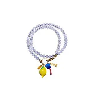 DESERT LOBBY Yellow / White / Blue Fishbone - Yellow/white/blue