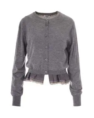 Liu Jo Wool-blend Textured Knit Sweater - Grigio Md.melange