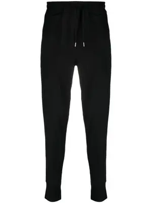 Paul Smith Elasticated Ankle Trousers With Stripe Trim For - Black
