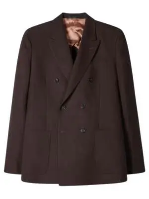 Paul Smith Double-breasted Notch Lapel Jacket With Buttoned Cuffs