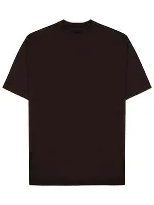 PAOLO PECORA MILANO Short Sleeve Cotton T-shirt - Brown