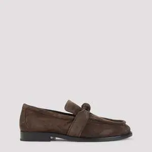 Bottega Veneta Suede Calf Leather Loafers With Knot Detailing
