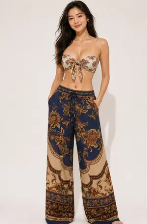 Zimmermann Printed Silk Wide-leg Pants