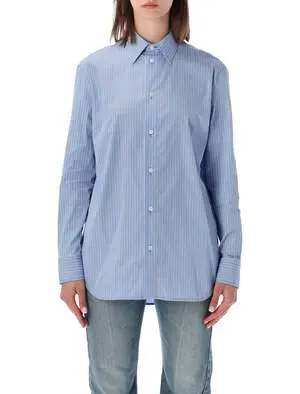 Balenciaga Striped Poplin Button-down Shirt