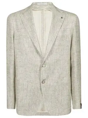 Tagliatore Button-front Jacket With Notched Lapels - Beige