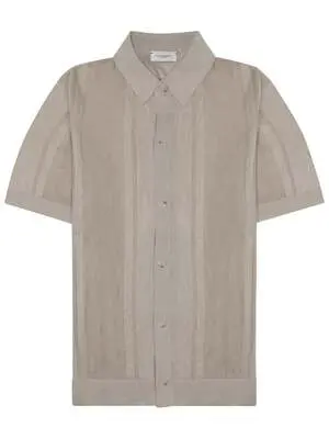 PAOLO PECORA MILANO Short-sleeve Knit Button-up Shirt