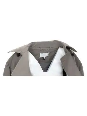 MAISON MARGIELA Soft Cotton-blend Trench Coat With Cotton Lining - Grey