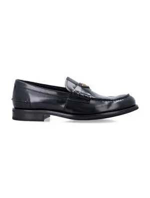 Prada Calf Leather Flat Shoes - Nero