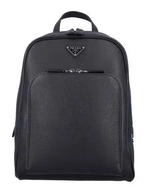 Prada Calf Leather Backpack - Nero