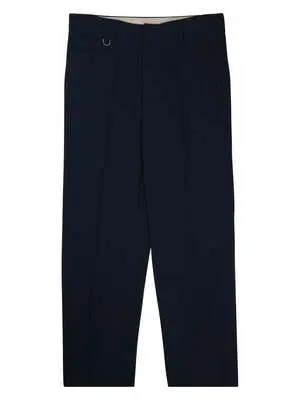 PAOLO PECORA MILANO Pleated Straight-leg Trousers - Blue