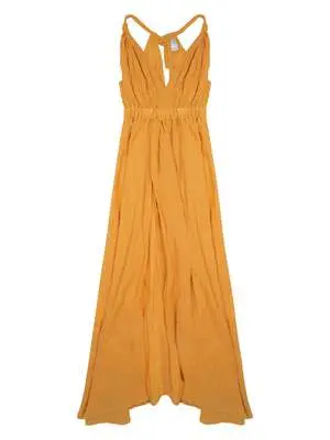 120% Lino V Neck Day Dresses
