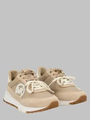 Michael Kors Nova Recycled Nylon Lace-up Sneakers - Beige
