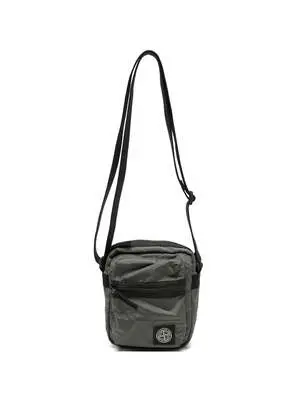 Stone Island Mini Crossbody Bag With Compass Logo Patch - Verde